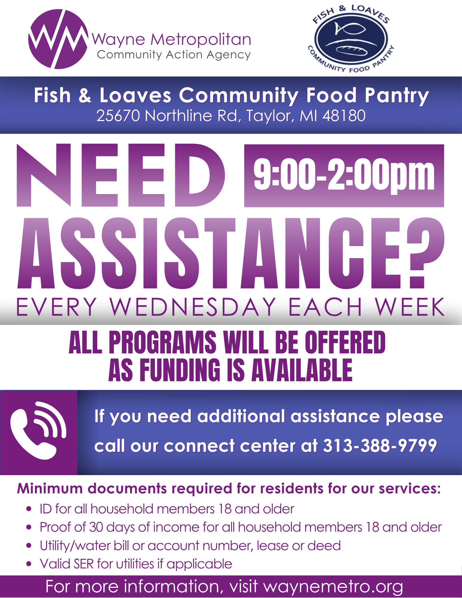 Fish & Loaves Community Food Pantry Assistance - Wayne Metro Community ...